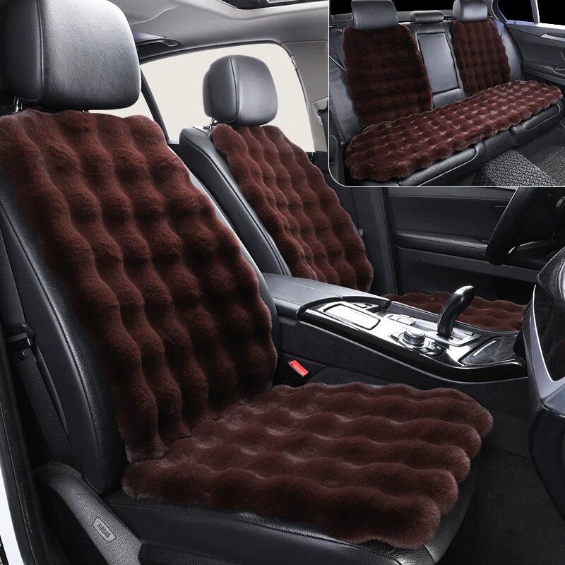 Зимняя накидка на автомобильное сиденье, плюшевая, цельная, из пузырчатого вельвета, утолщенная и уплотненная, новая,