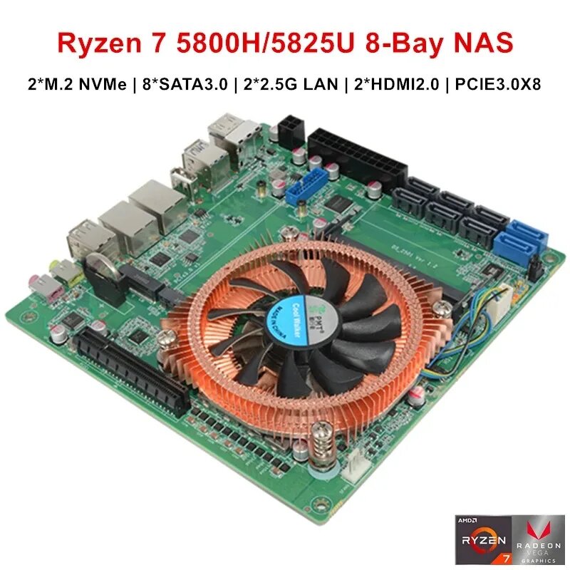 Игровая материнская плата Topton AMD Ryzen 7 5825U Fan, Цвет: Ryzen 7 5825U Fan