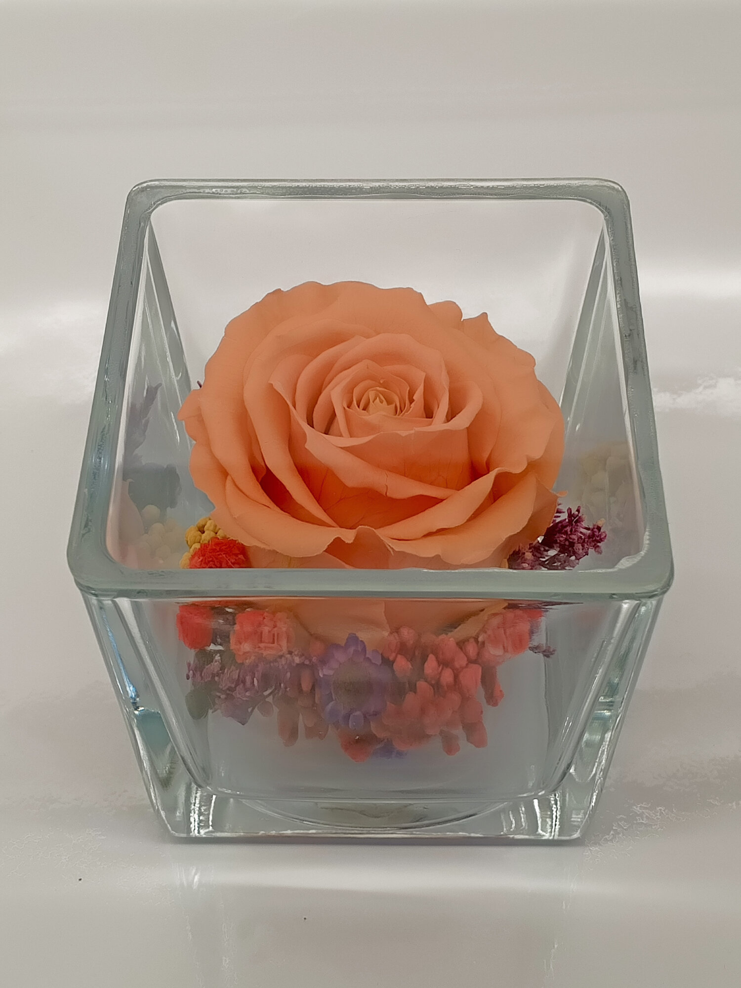 Натуральная роза в стекле, вакуум*