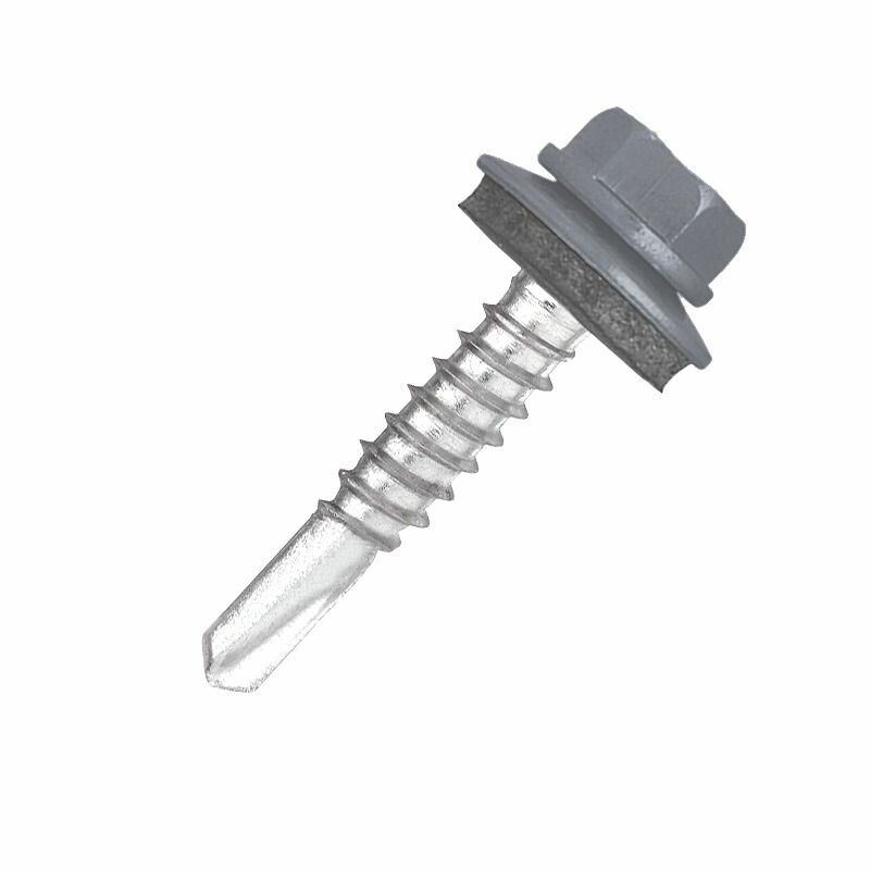 Кровельный саморез Rizzel 4,8x19 RAL 7035 сверло №2, 400 шт 00000344917