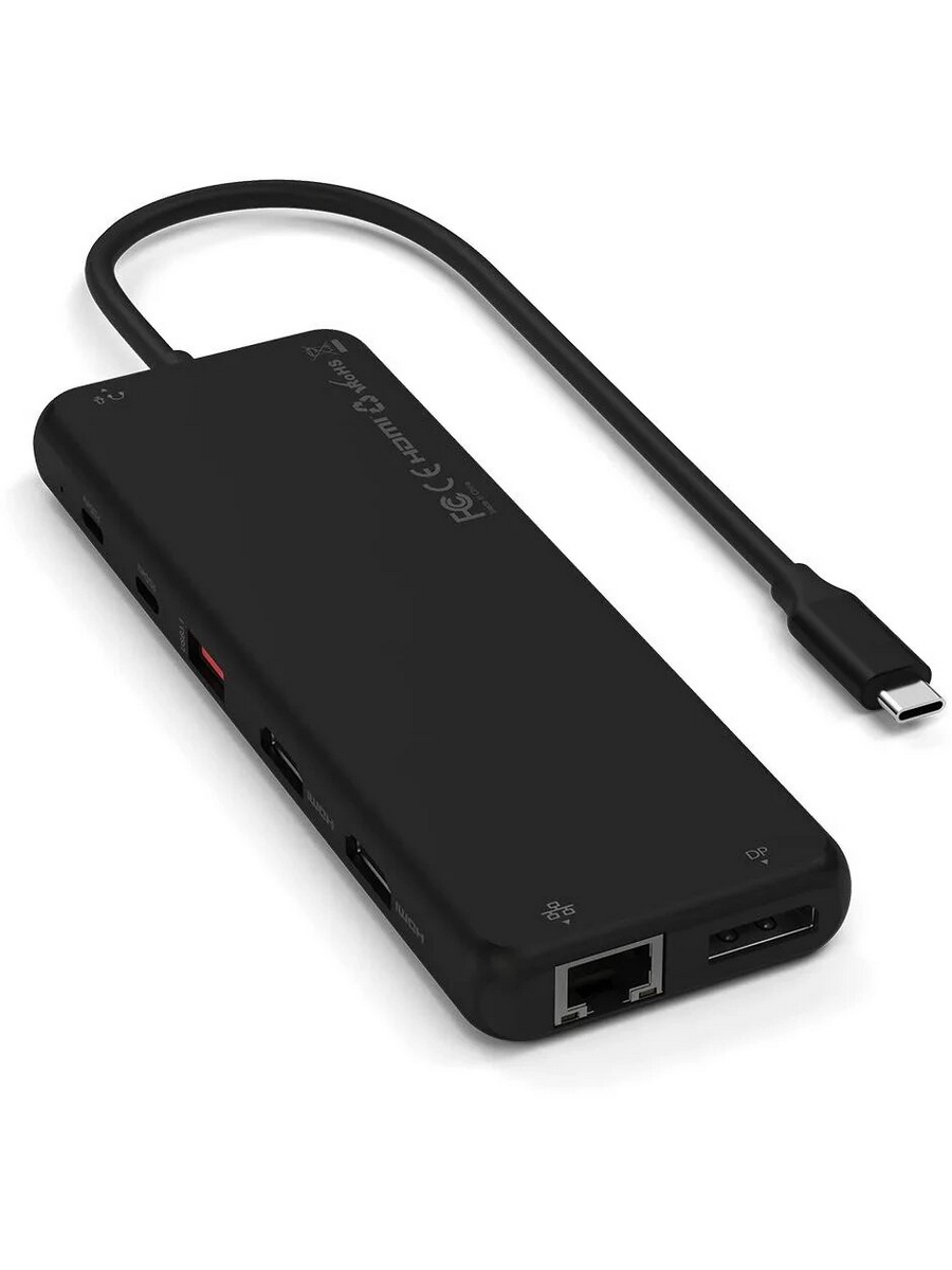 Адаптер Satechi ST-P3D13K Triple Display Multiport Adapter Черный 6xUSB-A, 2xUSB-C, RJ-45, 2xHDMI, 3.5mm (RU)