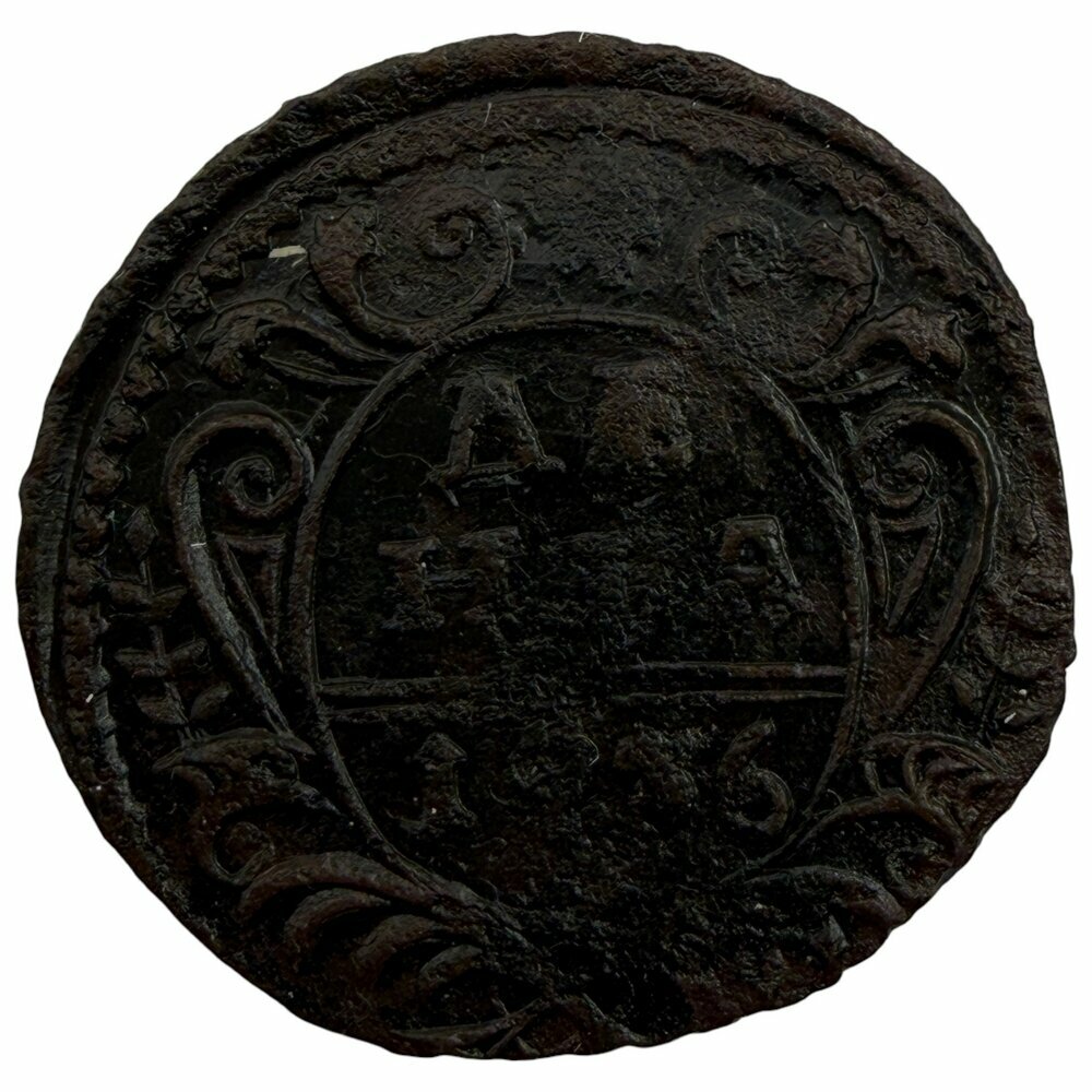 Российская империя 1 деньга 1736 г. (Лот №10)