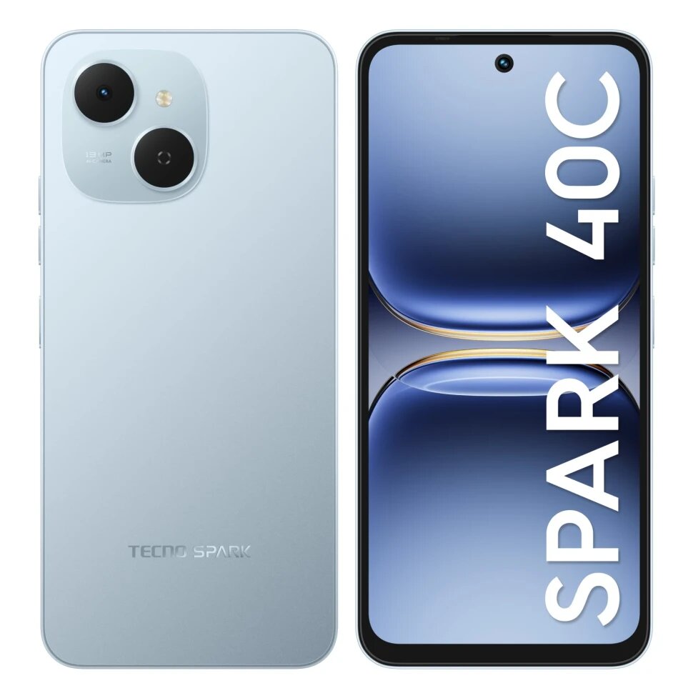 6.67" Смартфон Tecno SPARK 40C 8/256 ГБ, 4G, 6000 мА*ч, голубой