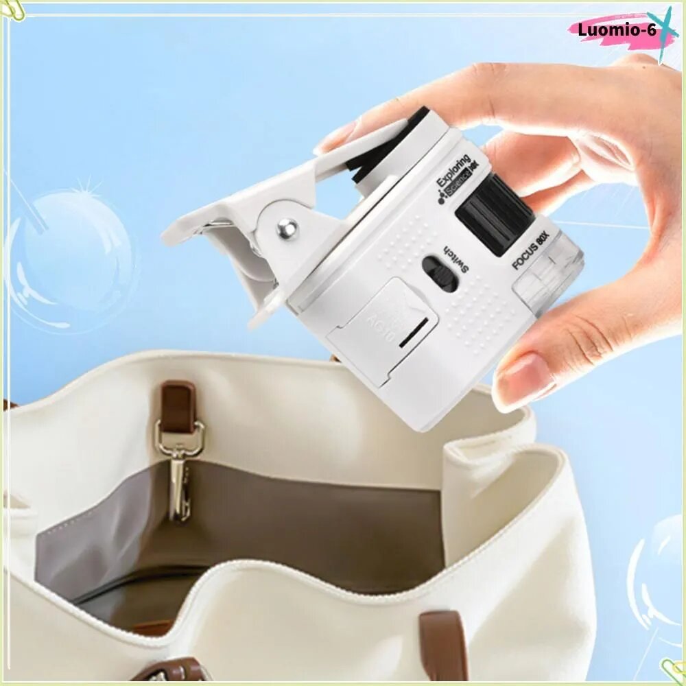 Микроскоп для телефона, компактный и легкий, для учеников и исследователей на природе