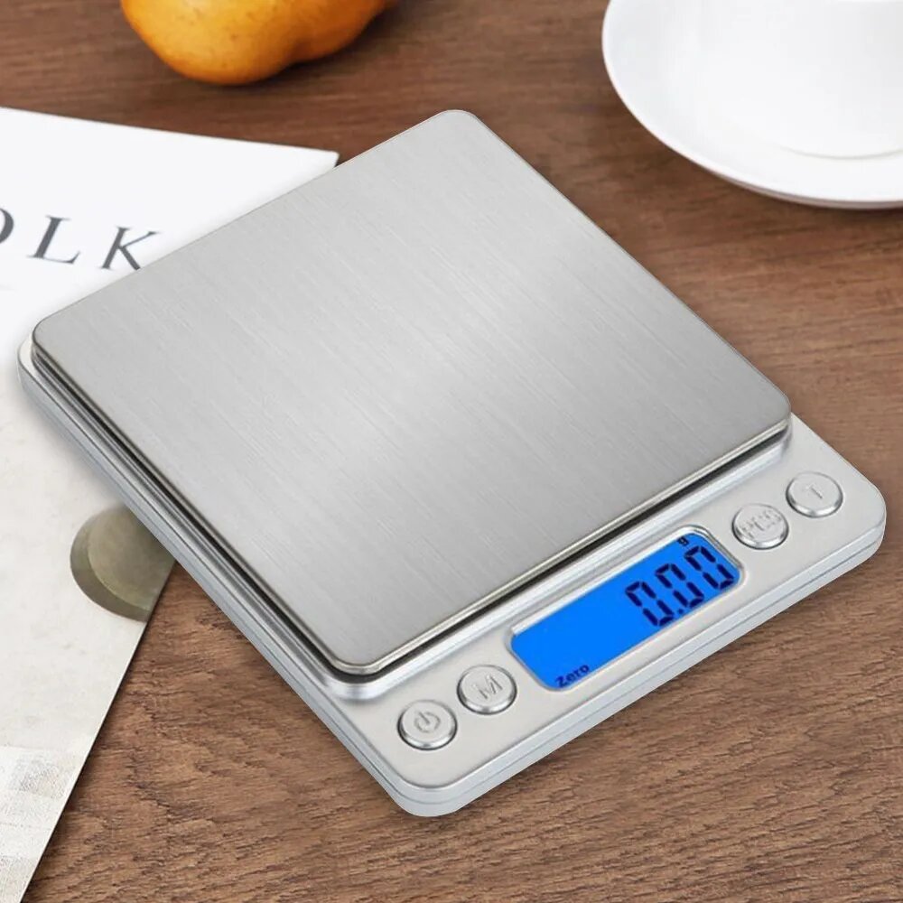 Milochic Электронные кухонные весы Электронные весы USB перезаряжаемые, бытовые пищевые весы для выпечки из нержавеющей стали, 127*106*19 мм, белый