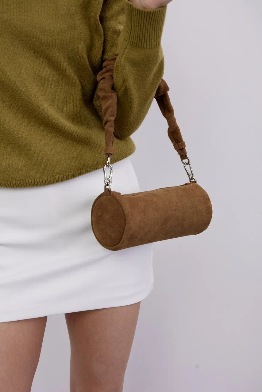 Сумка кросс-боди POVOD, фактура матовая, коричневый