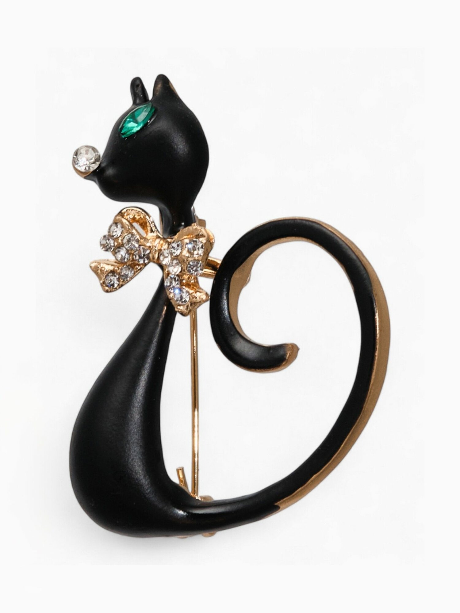 Брошь, эмаль, стразы