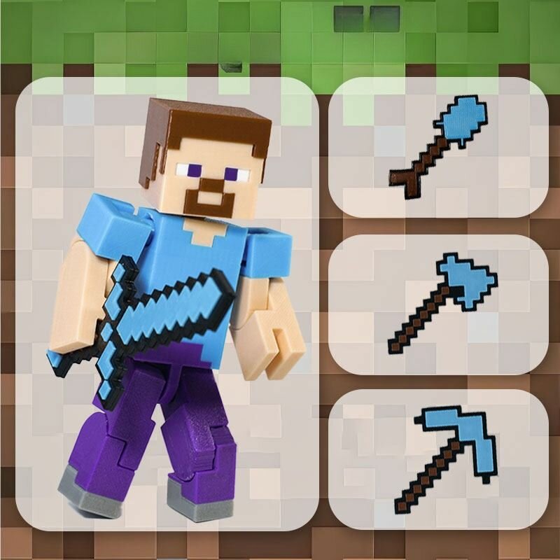 Подвижная фигурка Minecraft Майнкрафт Иссушающая Буря Wither Storm, шарнирная 3D модель, коллекционная игрушка в подарок