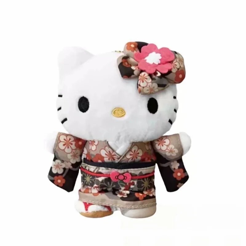 Sanrio японское кимоно Hello Kitty Edo Ooku, плюшевая кукла, игрушка, подвеска, креативное мультяшное коричневое кимоно Kt Cat, мягкий рюкзак, подвеска