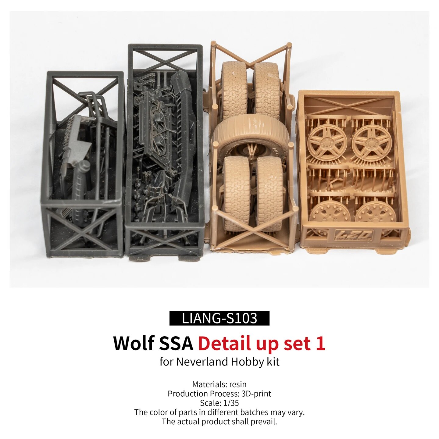 Набор деталей LIANG-S103/4 1/35 WOLF SSA для 3D-печати