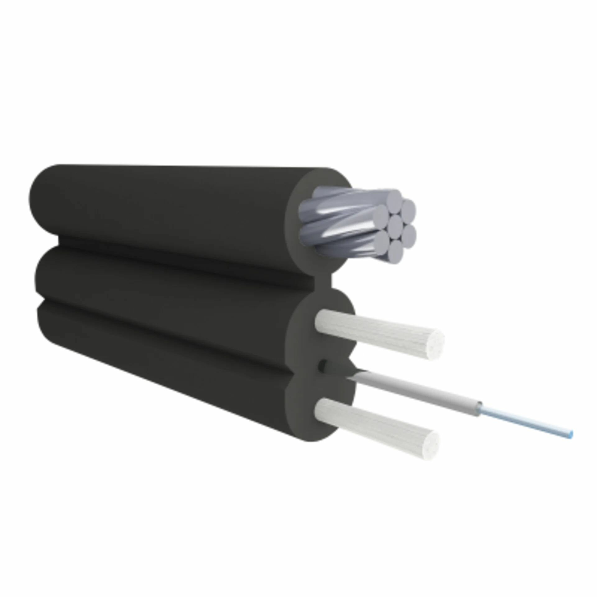 Кабель оптический Alpha Mile Flex FTTx, с дополнительным несущим элементом (трос 1.2 мм), 1 волокно 657A2