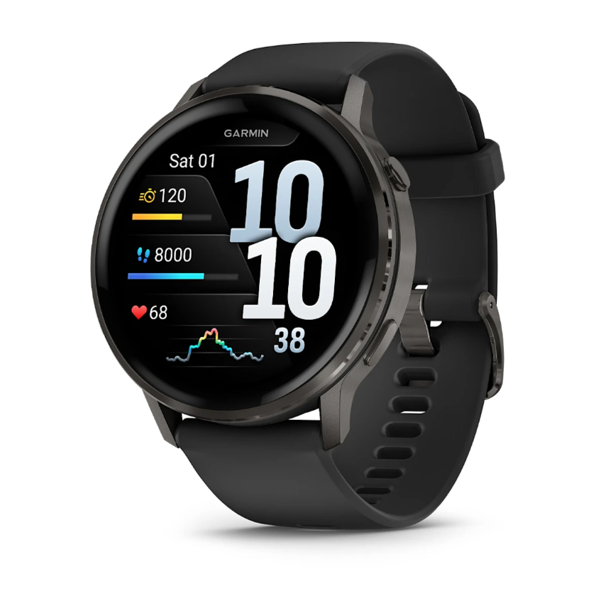 Смарт-часы Умные часы Garmin Venu 4 - 45мм Slate with Black Silicone Band (010-03014-00)