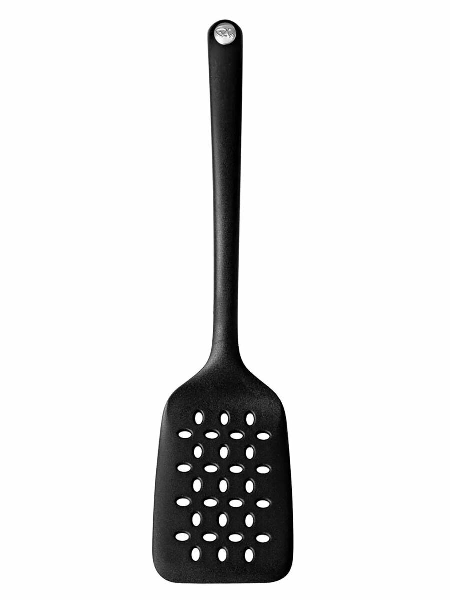 Лопатка с отверстиями Robert Welch Signature Non-Stick, 33 см, пластик, черная