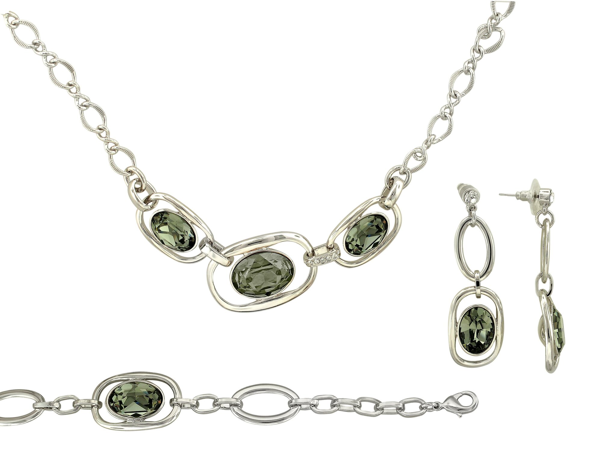 Комплект бижутерии, кристаллы Swarovski