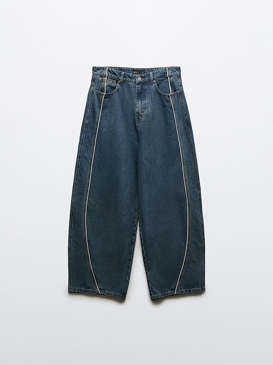 Джинсы широкие casual 