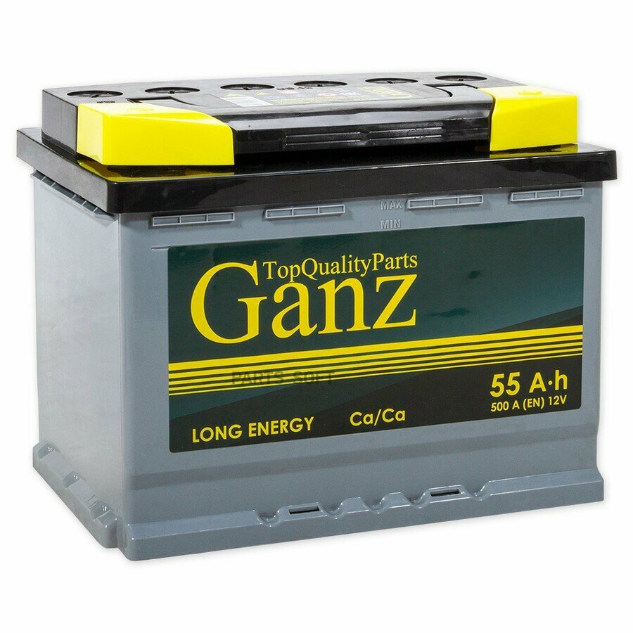 Аккумулятор GANZ Standart 55 А/ч прямой L+ 242x175x190 L2 EN 500 А от официального дистрибьютора, GANZ, артикул GA551
