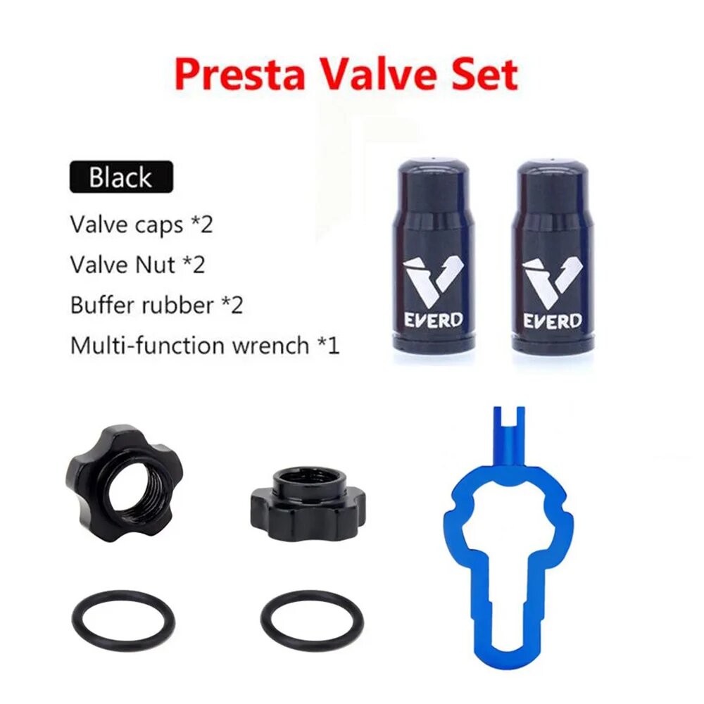 Велосипедный набор клапанов Presta, черный, BYY-M013