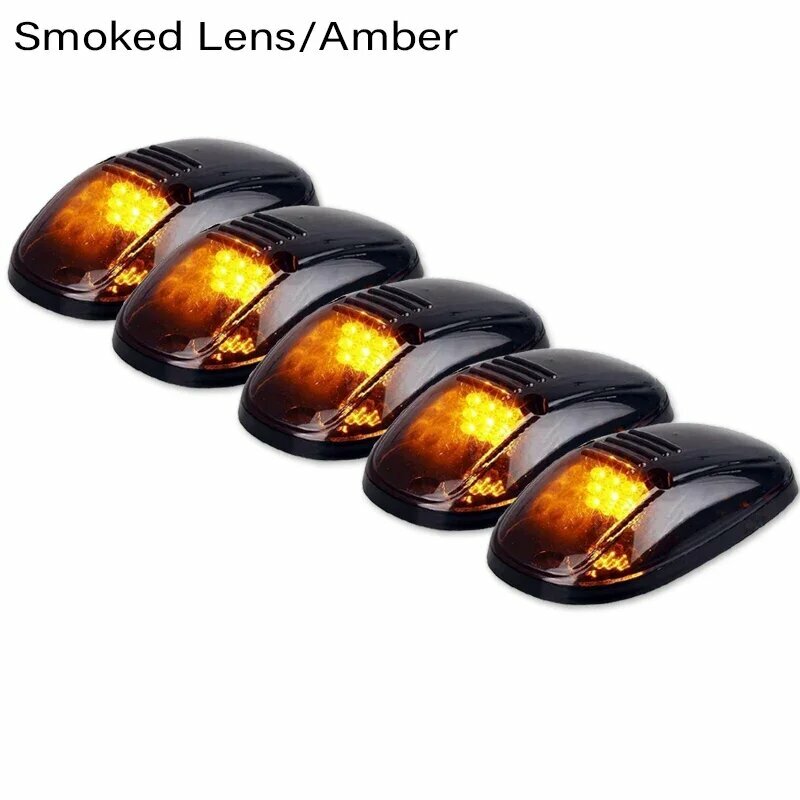 5 шт. Светодиодные габаритные фонари на крышу, Smoked Lens Amber