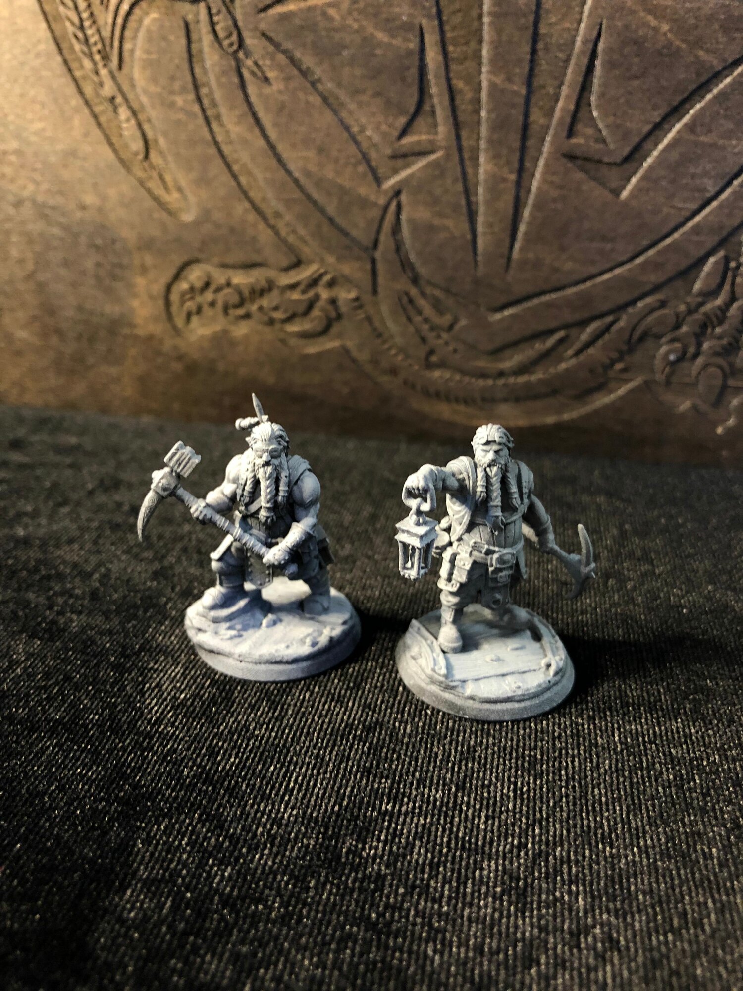 Дварфы, гномы - шахтёры - Миниатюра для настольных игр DnD, ДнД, Dungeons & Dragons, Pathfinder.