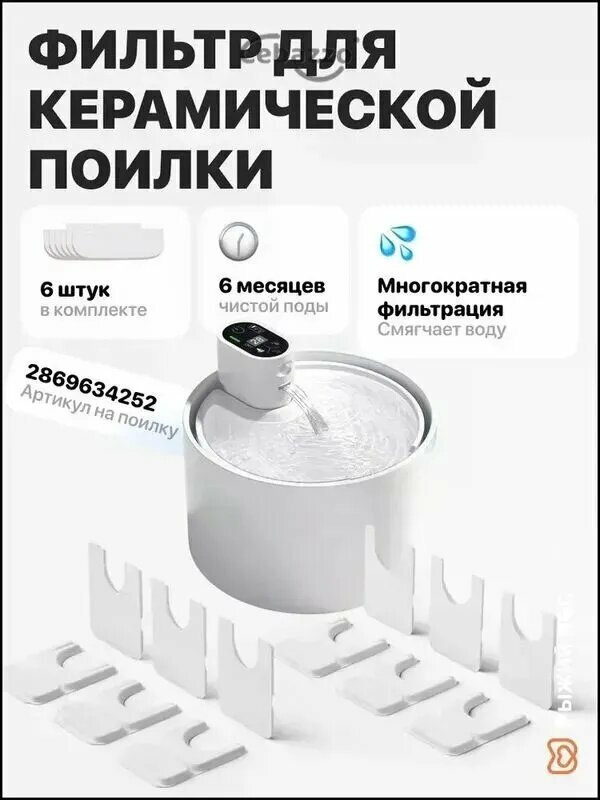 Фильтры для керамической поилки кошек и собак