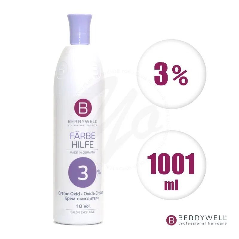 Berrywell крем-окислитель 3% Farbehilfe, 1001 мл