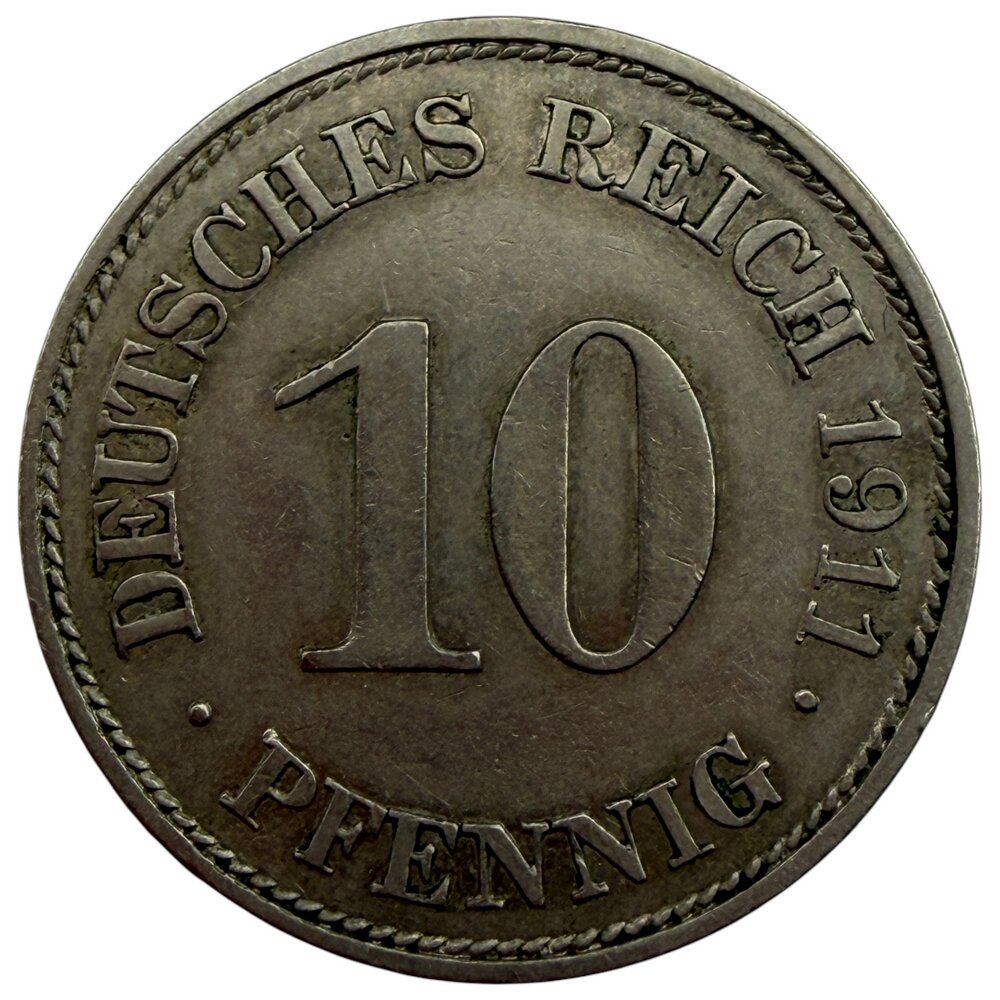 Германская империя 10 пфеннигов 1911 г. (E)