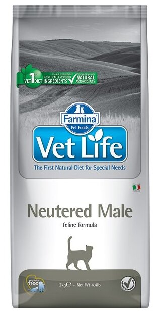 Сухой корм стерилизованных котов Farmina Vet Life Neutered Male 2 кг
