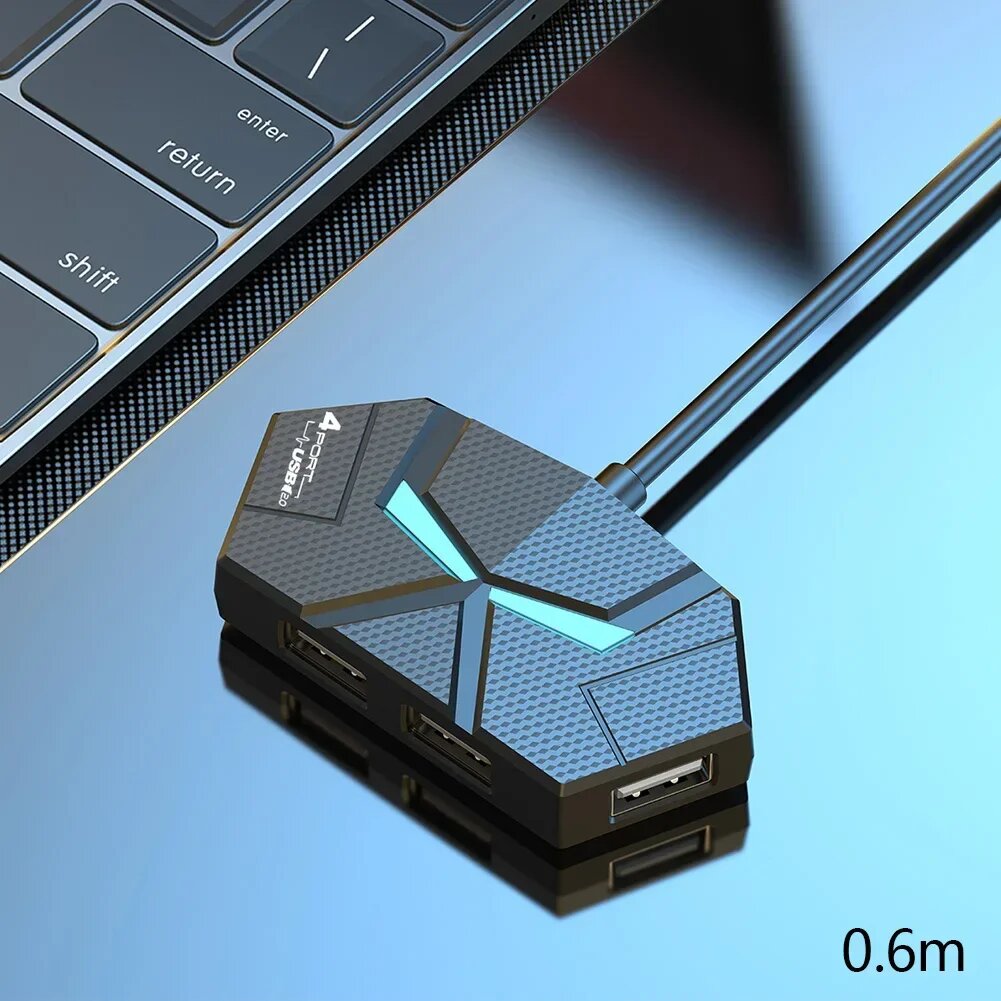 USB-хаб Fanmuran 4 порта, 0.6м, черный