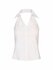 Топ Alice+Olivia Freya halterneck button-down top, размер 6, бежевый/белый