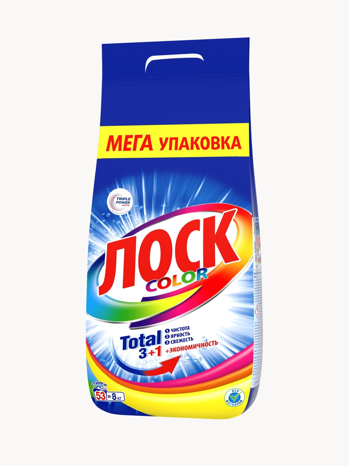 Порошок стиральный автомат лоск Color 8 кг, для цветного белья (53 стирки)