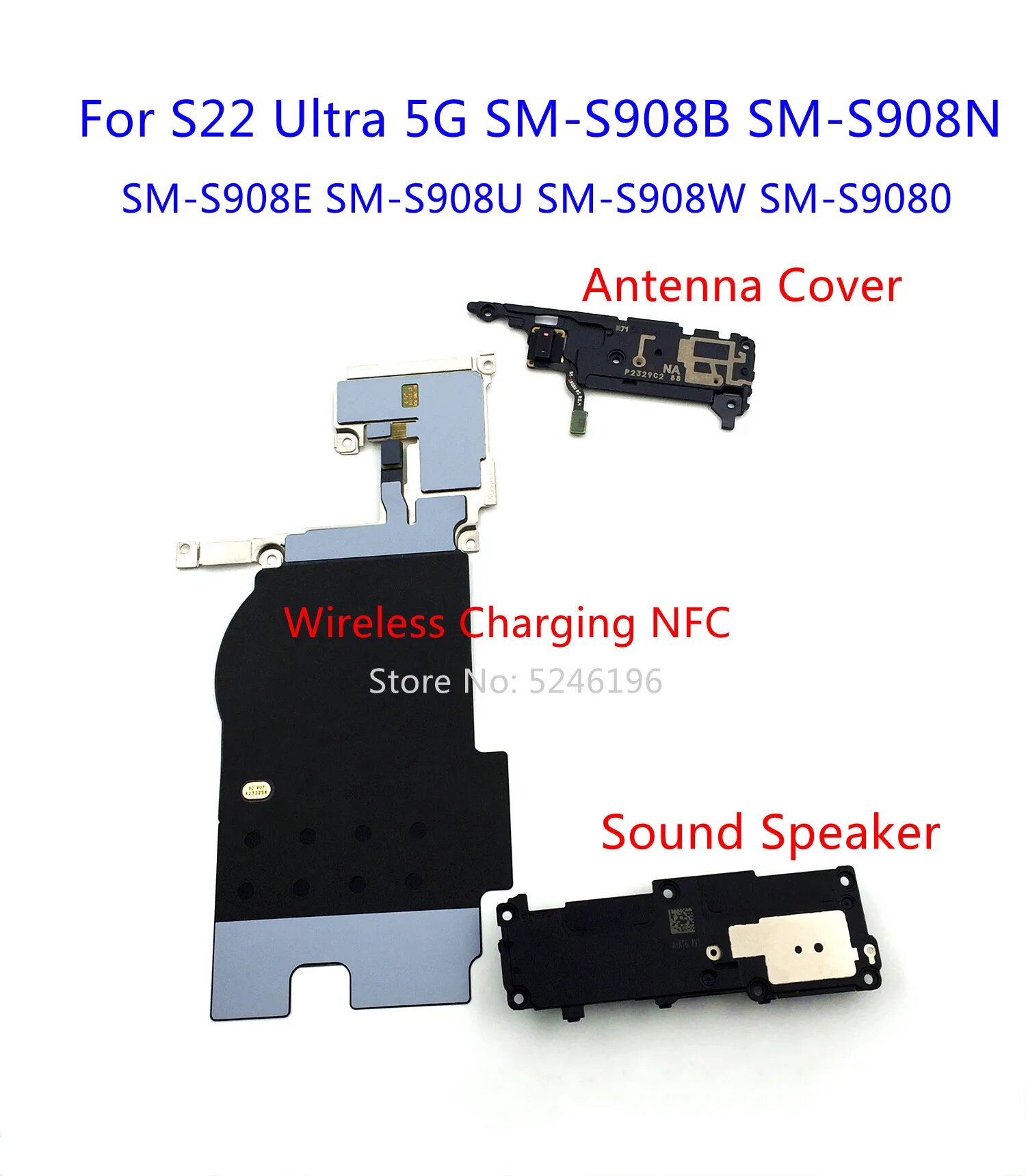 Беспроводная зарядка с NFC, крышка антенны для Samsung Galaxy S22 Ultra 5G