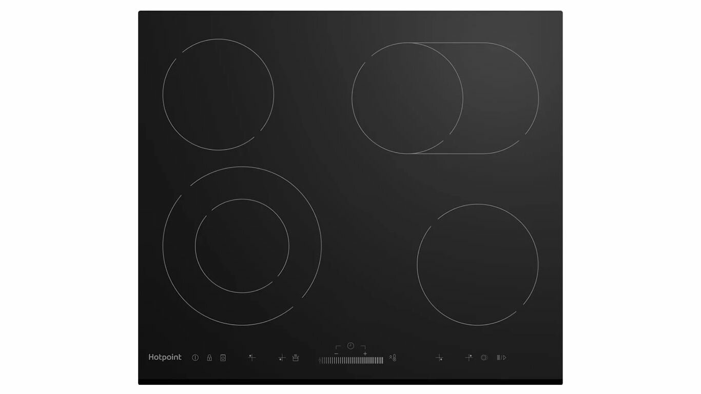 Керамическое стекло от варочной поверхности Hotpoint 190264204 (590х520мм, снято с гарантийной техники) HR 6T5 B S