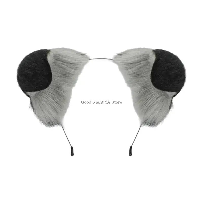 Повязка на голову с ушками, Black for grey