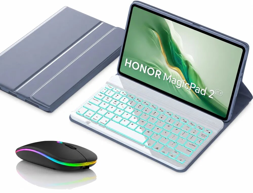 Чехол с клавиатурой для HONOR MagicPad 2 (12.3 дюйма) (русская клавиатура и мышь)
