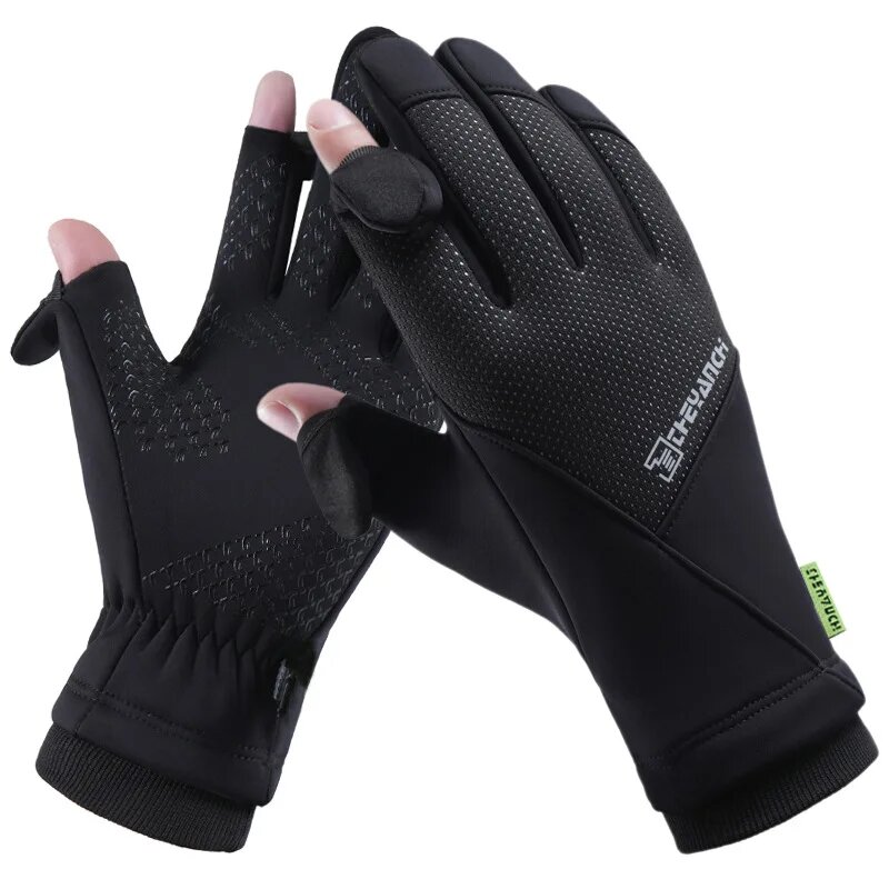 Черные зимние перчатки GTUBIKE L, Q315 Black