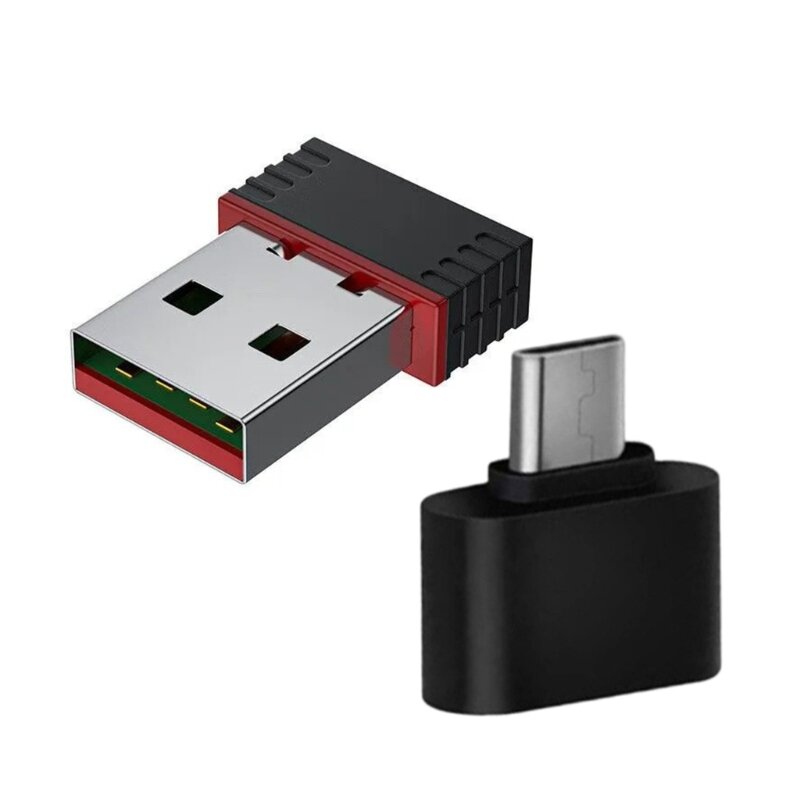 Высокоскоростной Сетевой Адаптер Wi-Fi USB 3.0 со Встроенным Приемником RTL8188FTV OTG Type C для Стабильного Подключения Игровой Консоли R36S