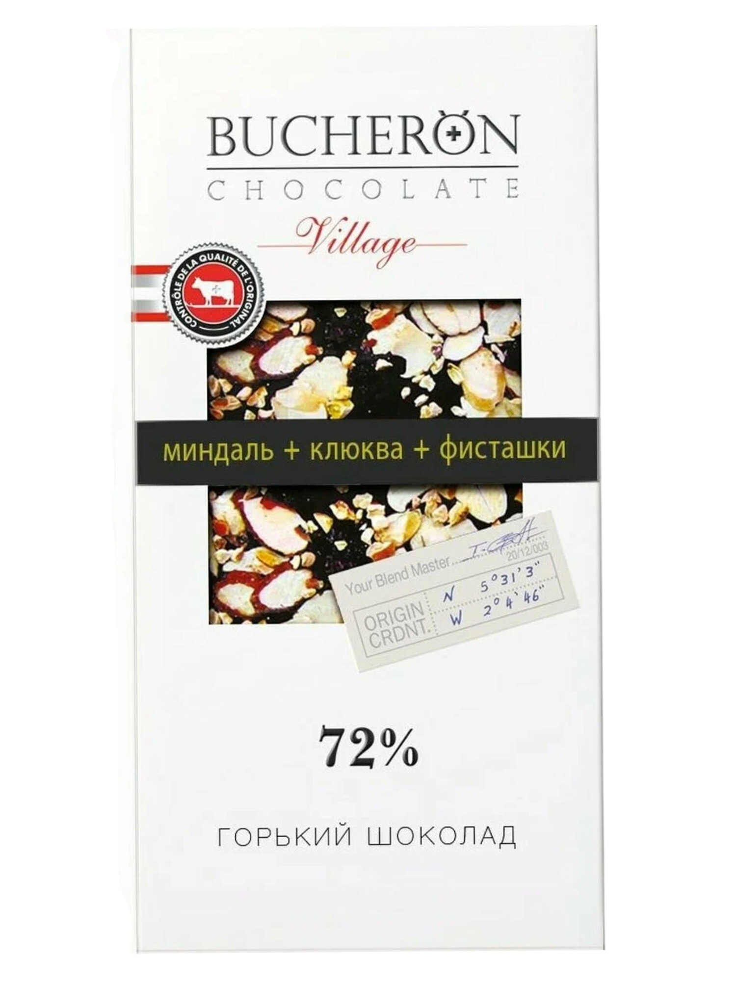 Шоколад горький Bucheron Миндаль Клюква Фисташки 85 г
