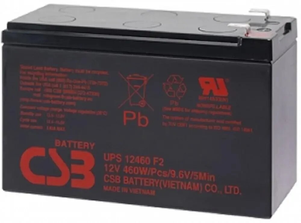 Батарея CSB 12460 (12V 9Ah) клеммы F2