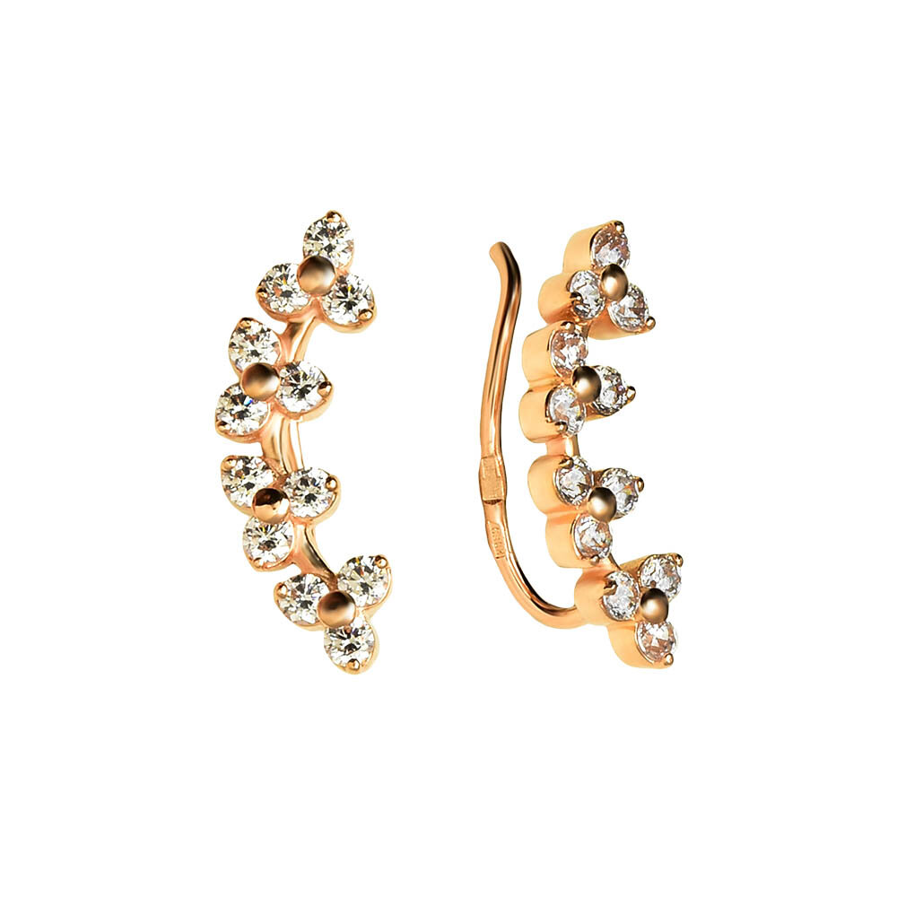 серьги из красного золота