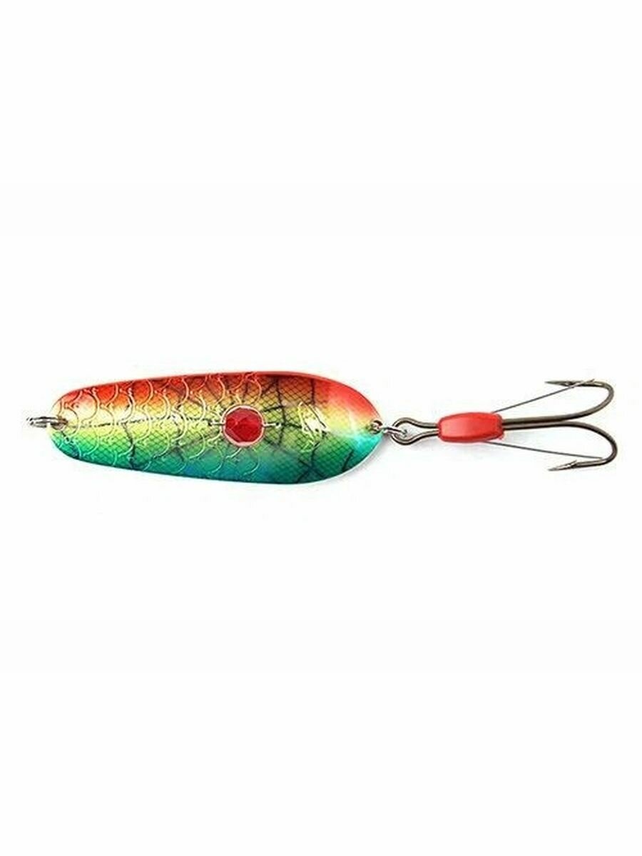 Блесна колеблющаяся Kuusamo Rasanen 70/20 незацепляйка с камнем, GR/Fye/R-S, UV