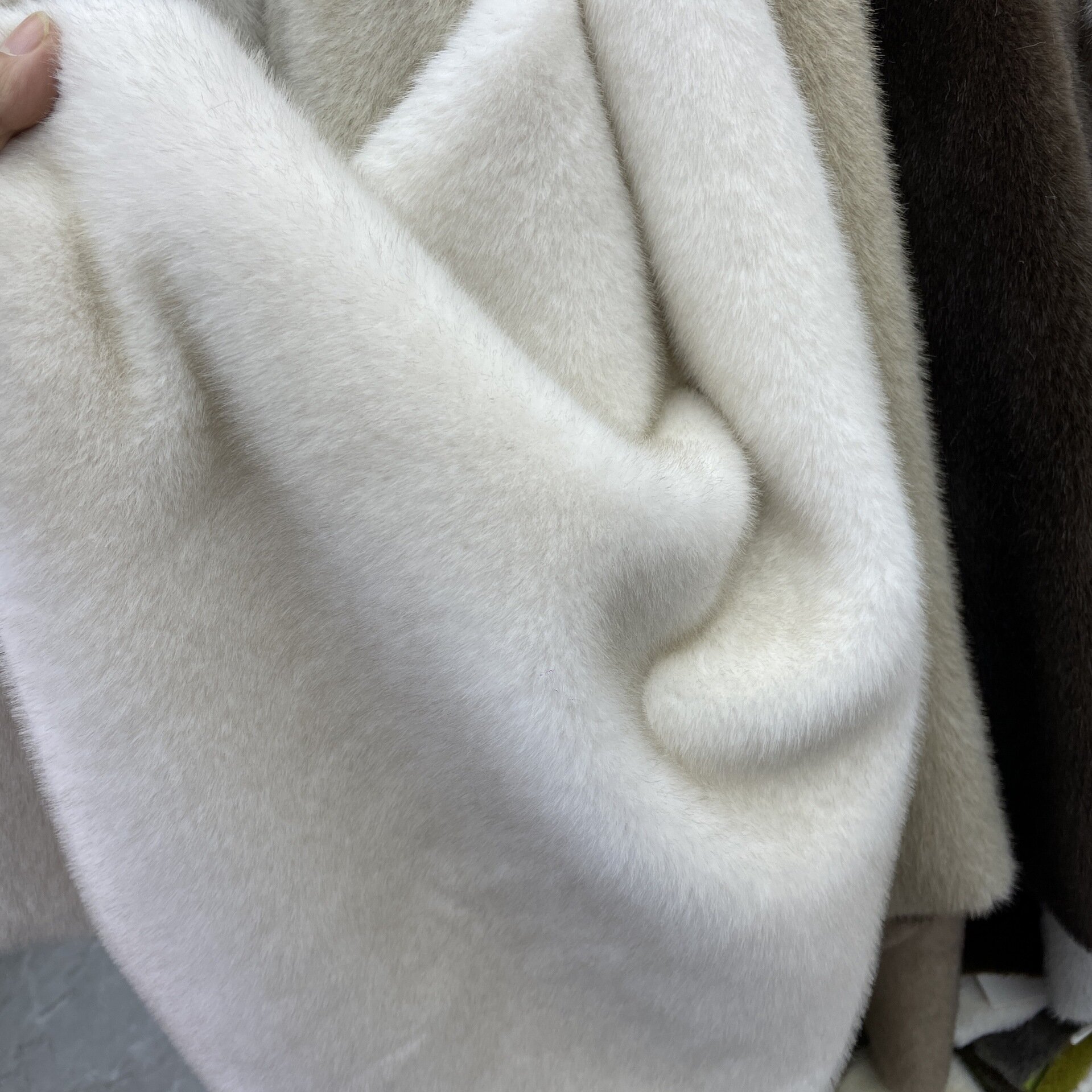 Новая ткань из искусственного меха норки с высоким и низким ворсом, двухцветная окрашенная, заостренная серебристо-голубая норка, высота ворса 12 мм, 45160 см, доступно несколько вариантов