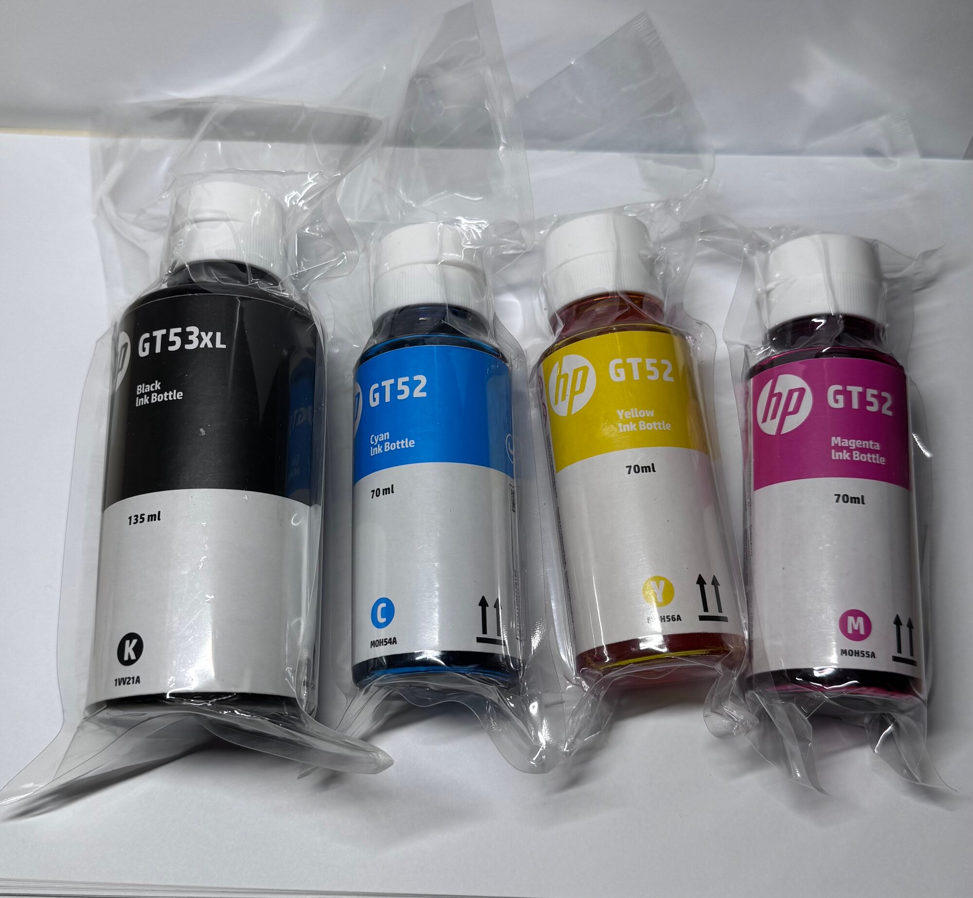 Комплект чернил GT53XL/GT52C/GT52M/GT52Y оригинал в вакуумной упаковке