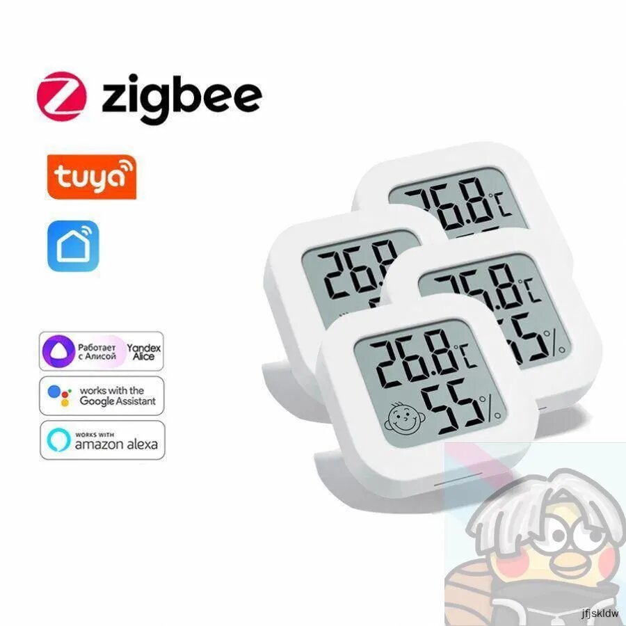 Датчик температуры и влажности Zigbee (4 штуки)66