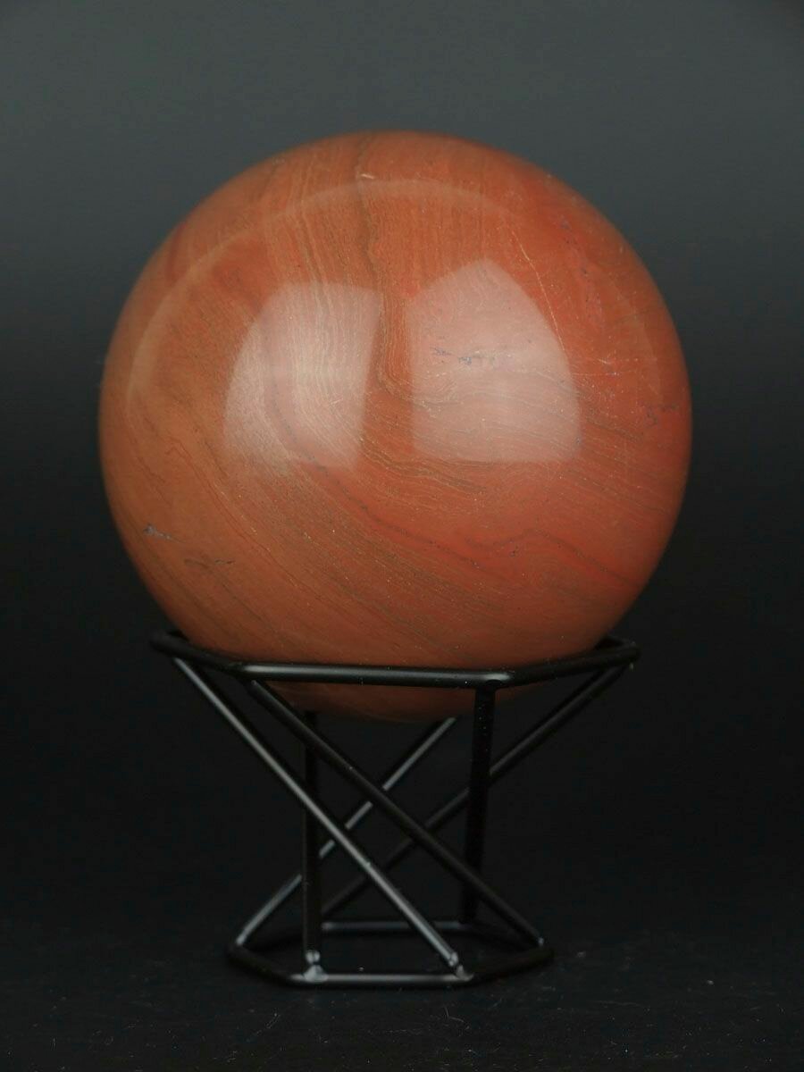 Красная Яшма камень натуральный - Шар на подставке 72 мм из Индии