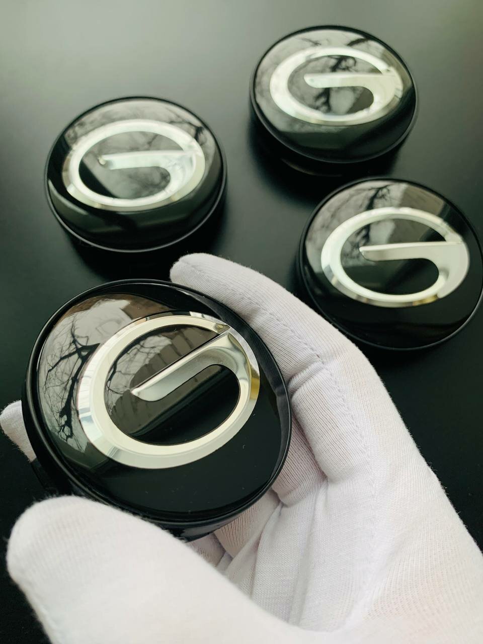 Ступичные заглушки на диски GAC 60/56мм 4шт. Колпачки для колеса Гак 60мм черный