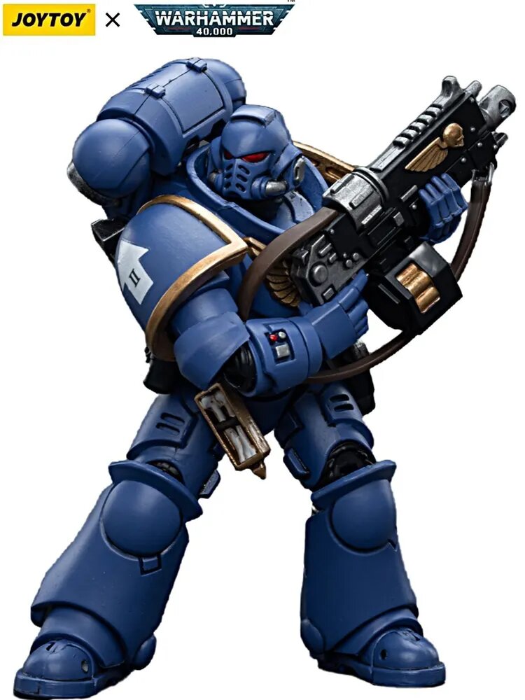 Подвижная фигурка JOYTOY Warhammer 40000 1:18 Ultramarines Intercessors Подарочная модель