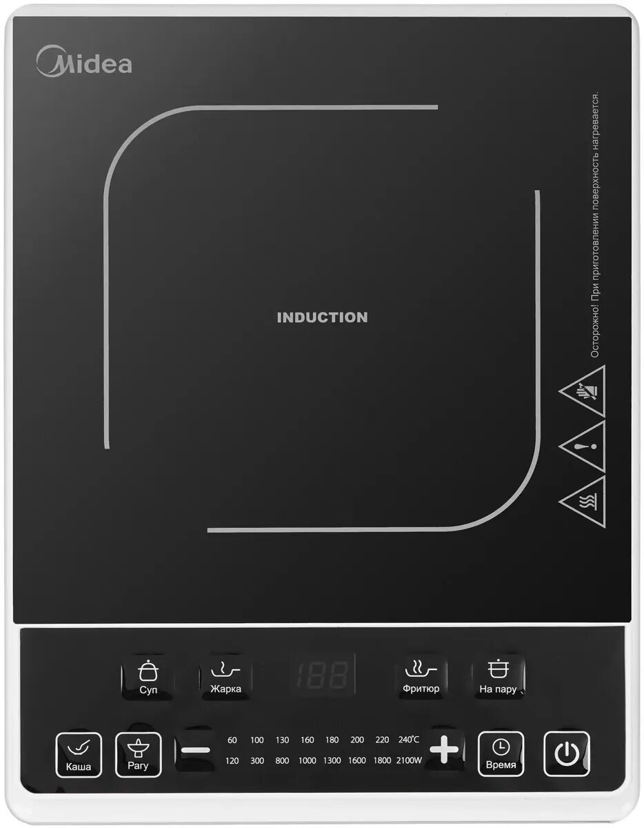 MC-IN2101 / Настольная плита индукционная Midea MC-IN2101, стеклокерамика, черный