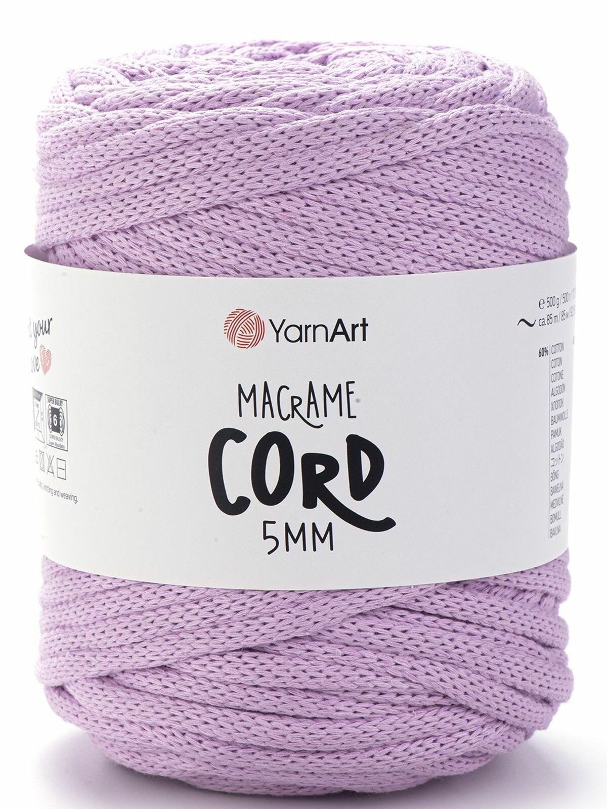 Ярнарт Пряжа Макраме корд 5мм (Macrame Cord 5mm)