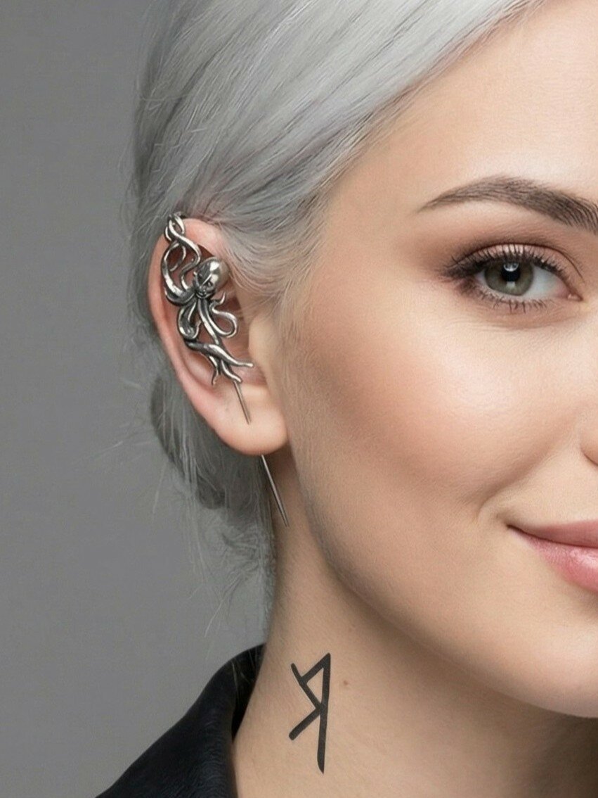 Моносерьга кафф, славянский оберег