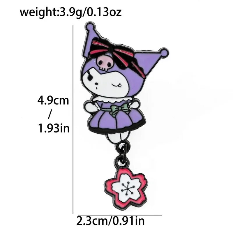 Металлическая брошь MINISO Kuromi as show